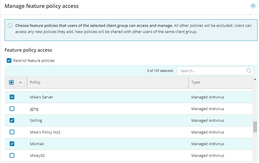 SolarWinds RMM: Managed Antivirus Policy Permissions for Co-Managed IT ...