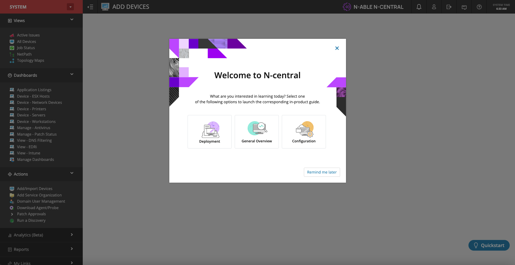 New Onboarding Guide and tooltips added to N-central | N-able Status