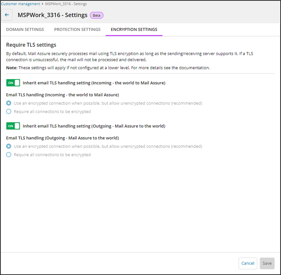 N-able Mail Assure: Improve Settings Management | N-able Status