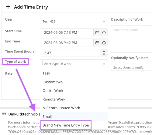 MSP Manager Update: Custom Work Types | N-able Status
