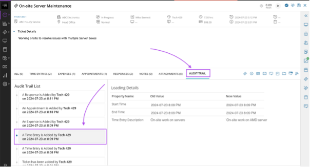 MSP Manager: Ticket Audit Log | N-able Status