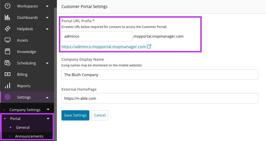 MSP Manager: Old Customer Portal Retirement | N-able Status